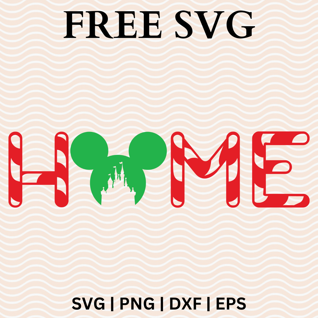 Disney Castle christmas HOME SVG Free file for Cricut – 8SVG