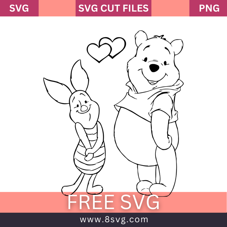 Free Winnie The Pooh SVG - Cut Files for Cricut | 8SVG – 8SVG