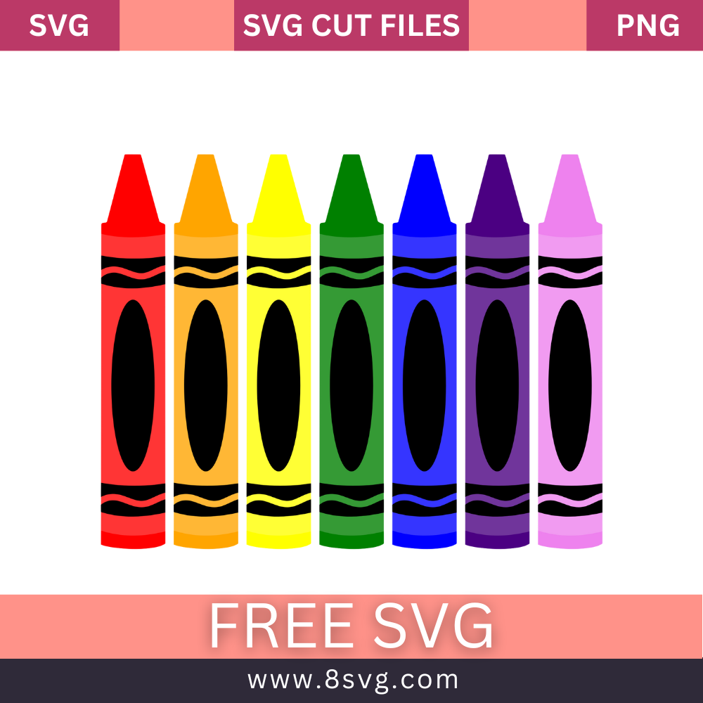 Crayons Color Svg Free Cut File For Cricut – RNOSA LTD | 8SVG
