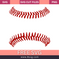 Red Baseball Laces Svg Free And Cut File For Cricut – 8SVG