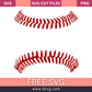 Red Baseball Laces Svg Free And Cut File For Cricut – 8SVG