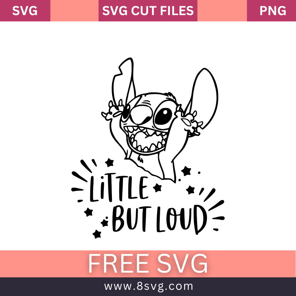 Little But Loud Svg Free Cut File For Cricut – 8SVG
