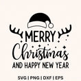 Merry Christmas and Happy New Year SVG Free File for Cricut – RNOSA LTD ...