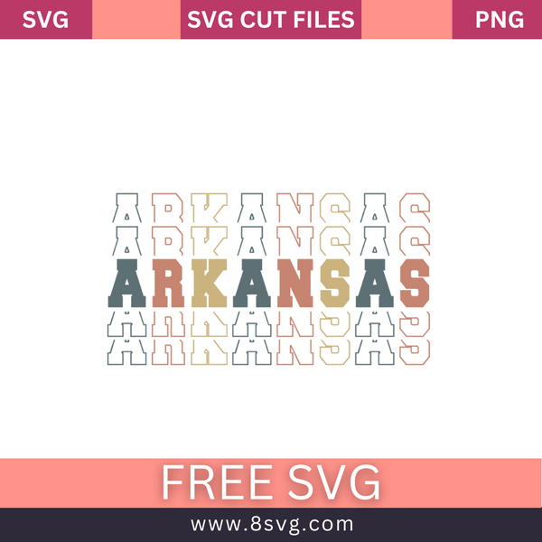 Arkansas stack retro vintage SVG Free PNG Download – 8SVG