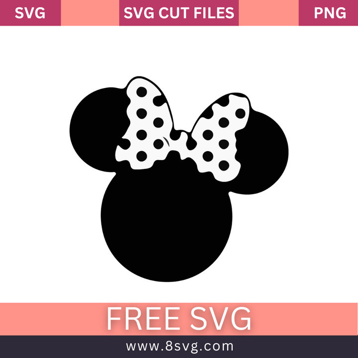 Free Minnie Mouse SVG - Cut Files for Cricut | 8SVG – 8SVG