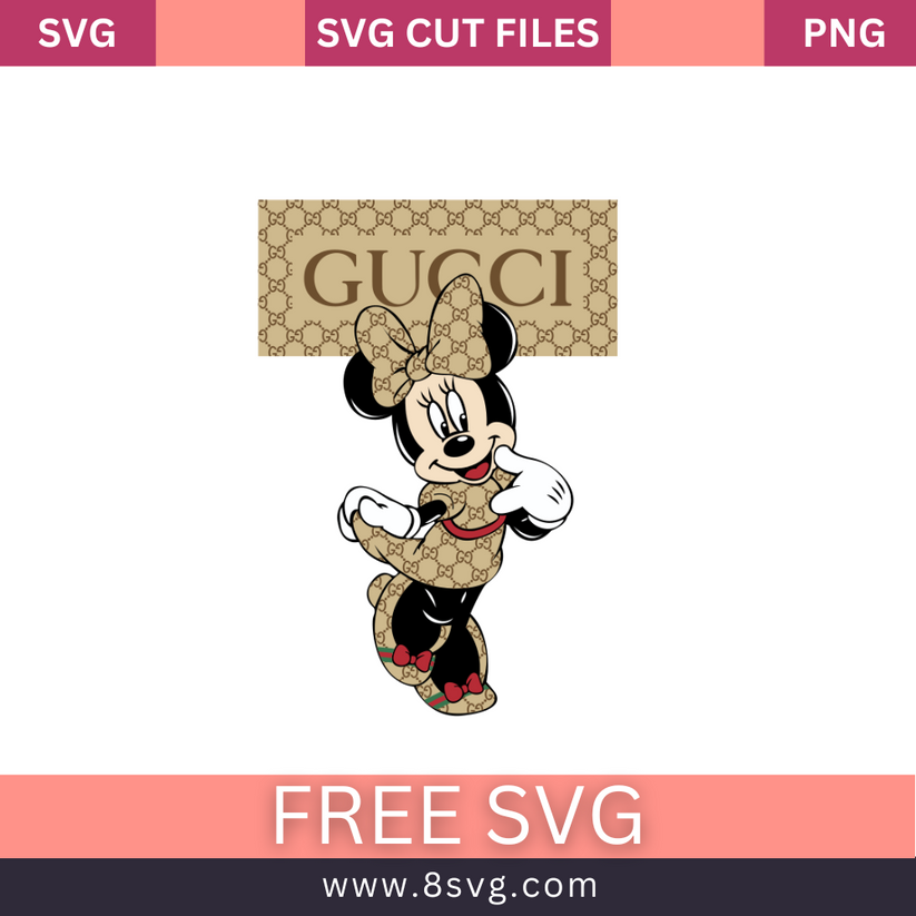 Minnie Mouse Gucci Svg Free Cut File – RNOSA LTD | 8SVG