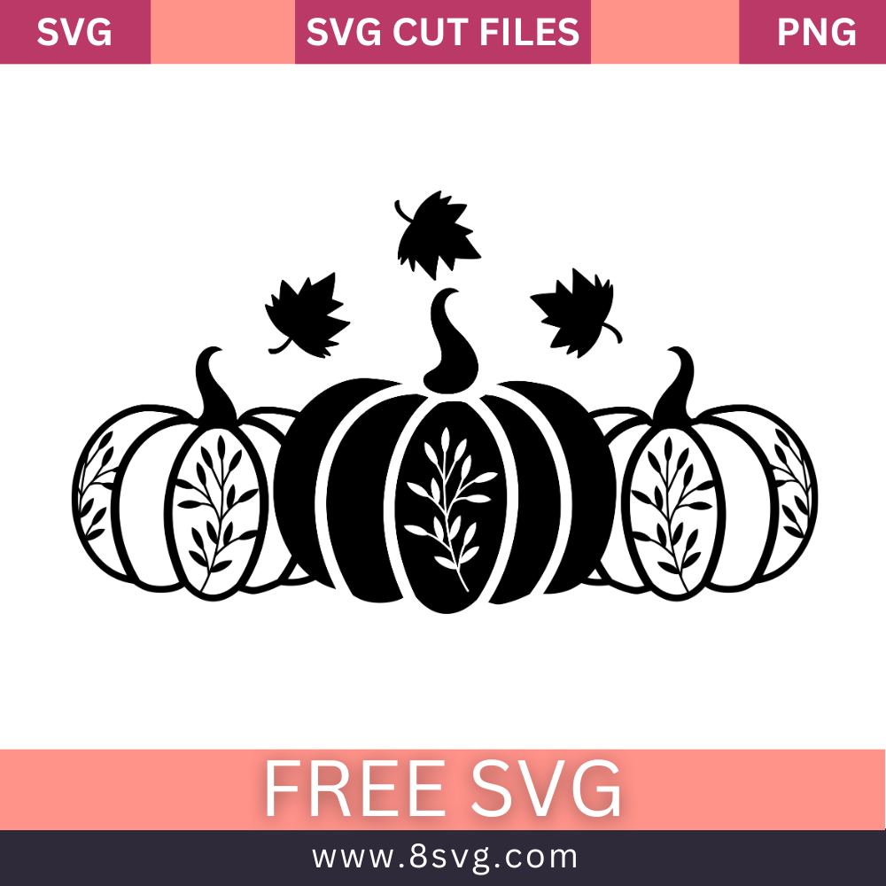 Pumpkin Fall Svg Free Cut File For Cricut – 8SVG