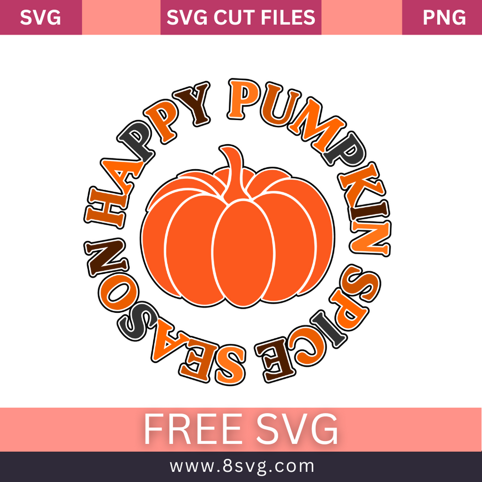 Free Pumpkin SVG - Cut Files for Cricut | 8SVG – 8SVG