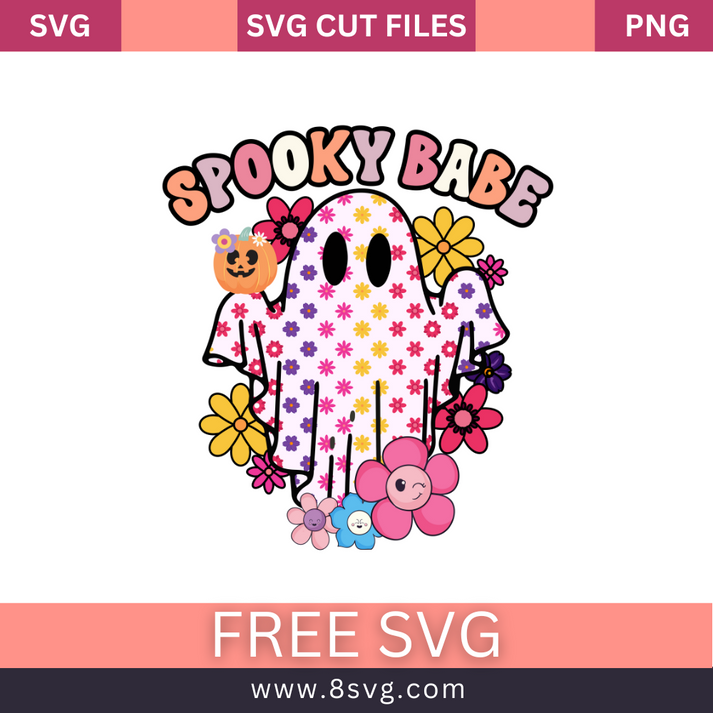 spooky babe svg free cut Files Halloween Design – 8SVG